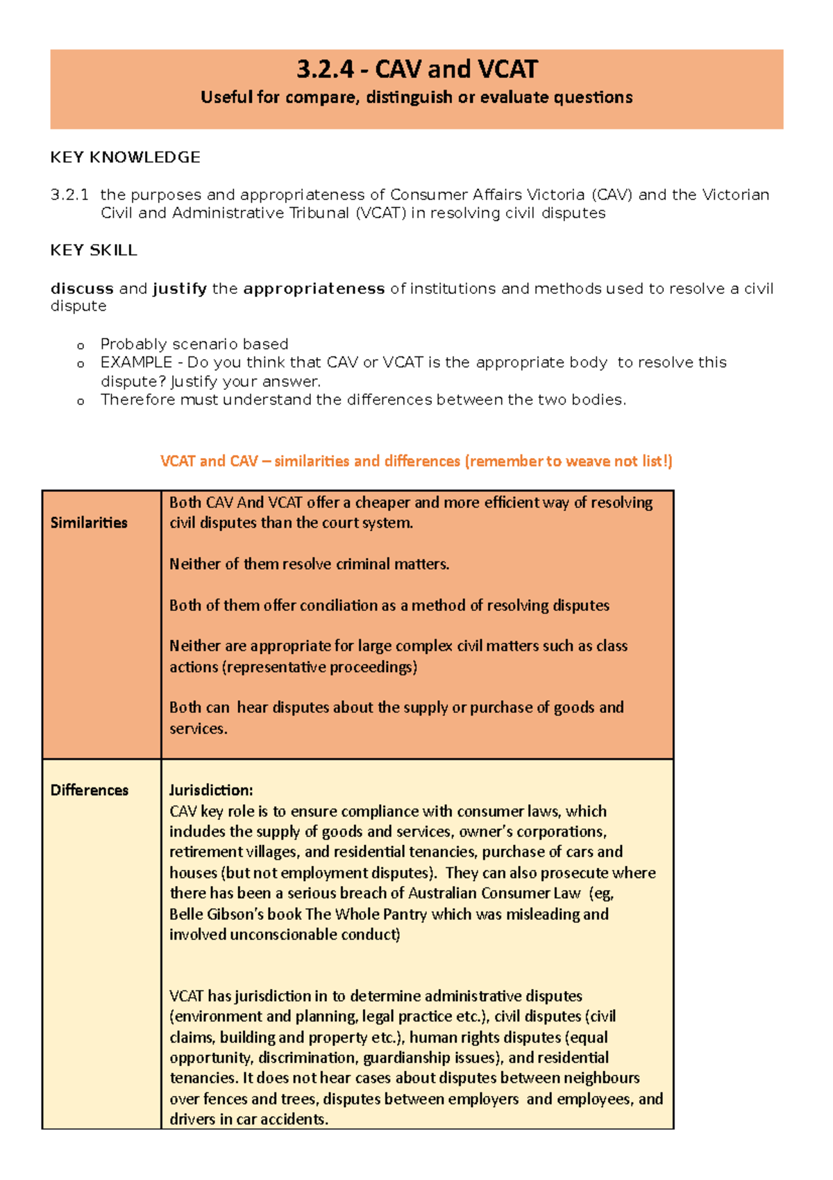 3.2.4 CAV and VCAT - sims and differences - 3.2 - CAV and VCAT Useful for compare, distinguish ...