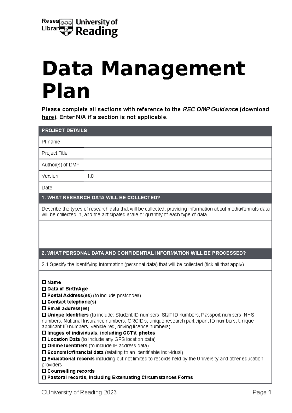 Rec-dmptemplate - yfd nebs - Research Engagement Library Data ...