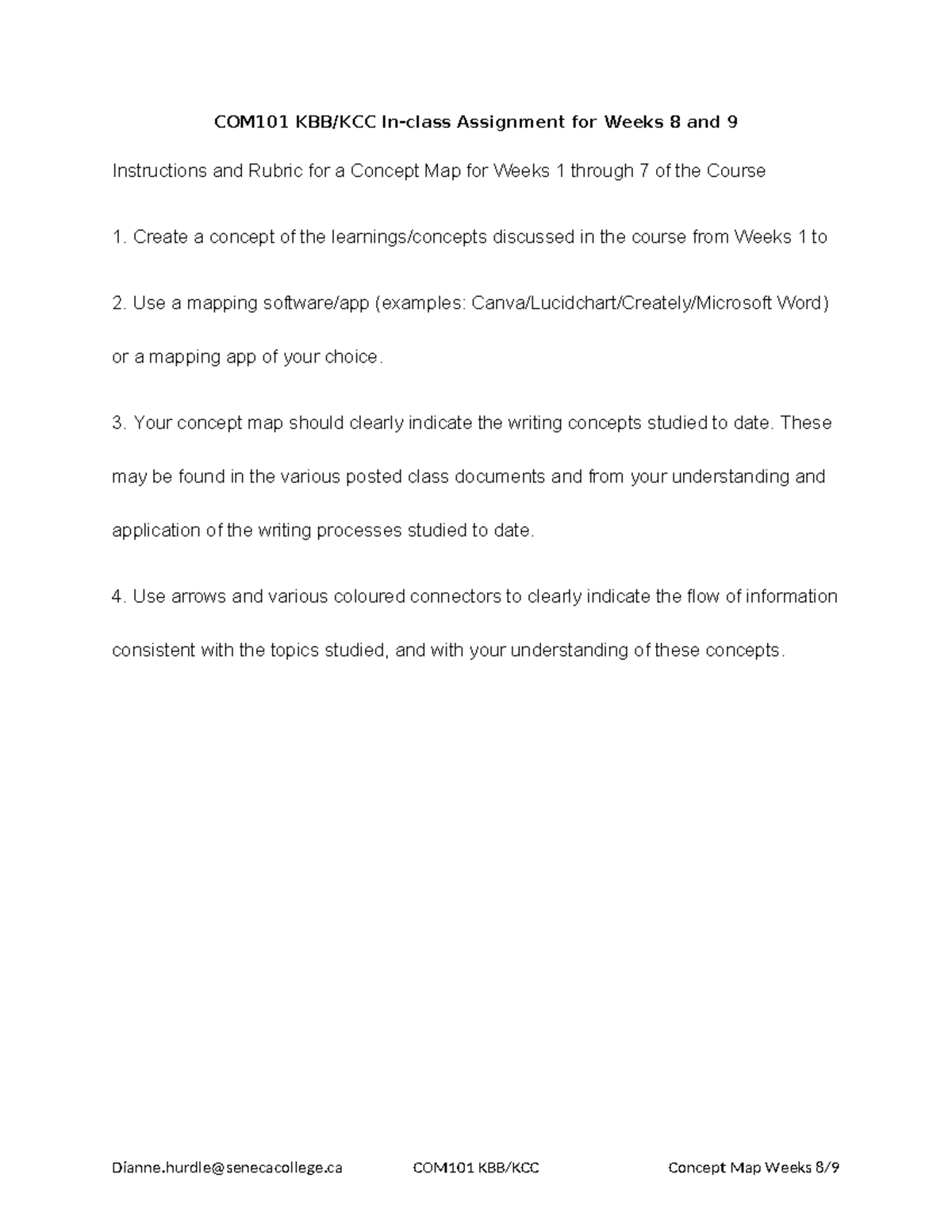 Concept Map Assignment DHurdle COM101 KBBand KCC F2023 - COM101 KBB/KCC ...