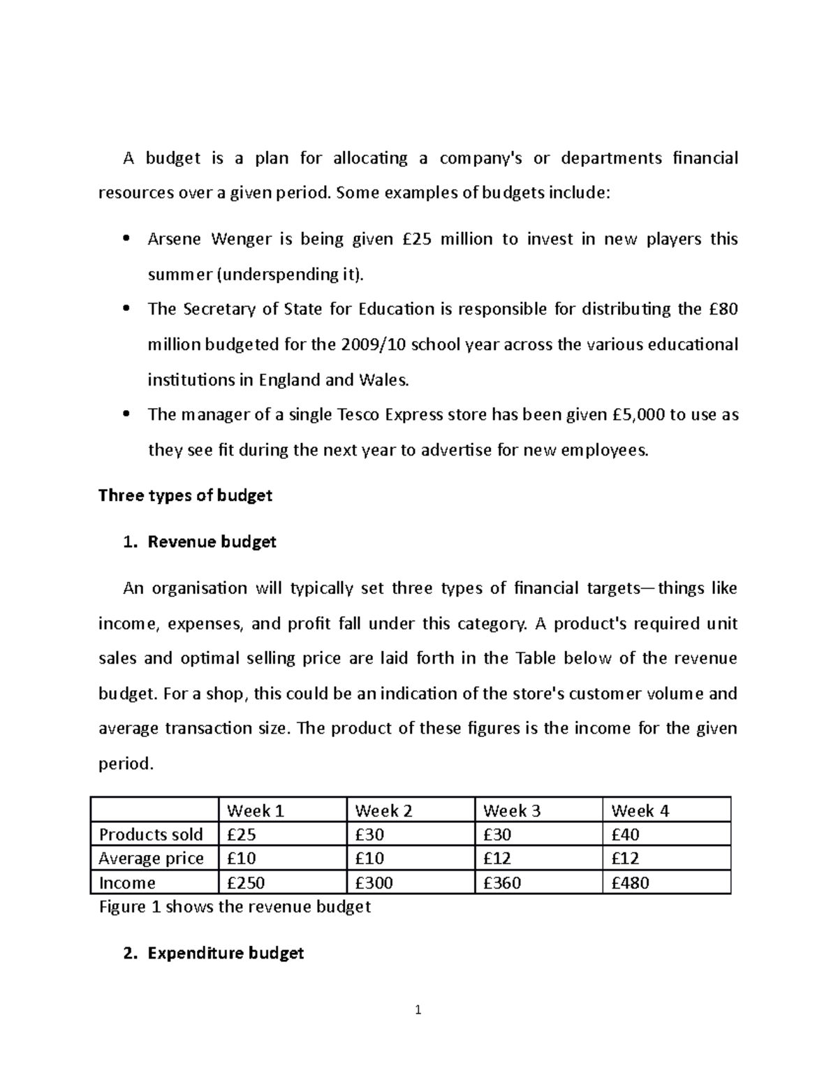 Setting-budgets - Setting-budgets - A budget is a plan for allocating a ...