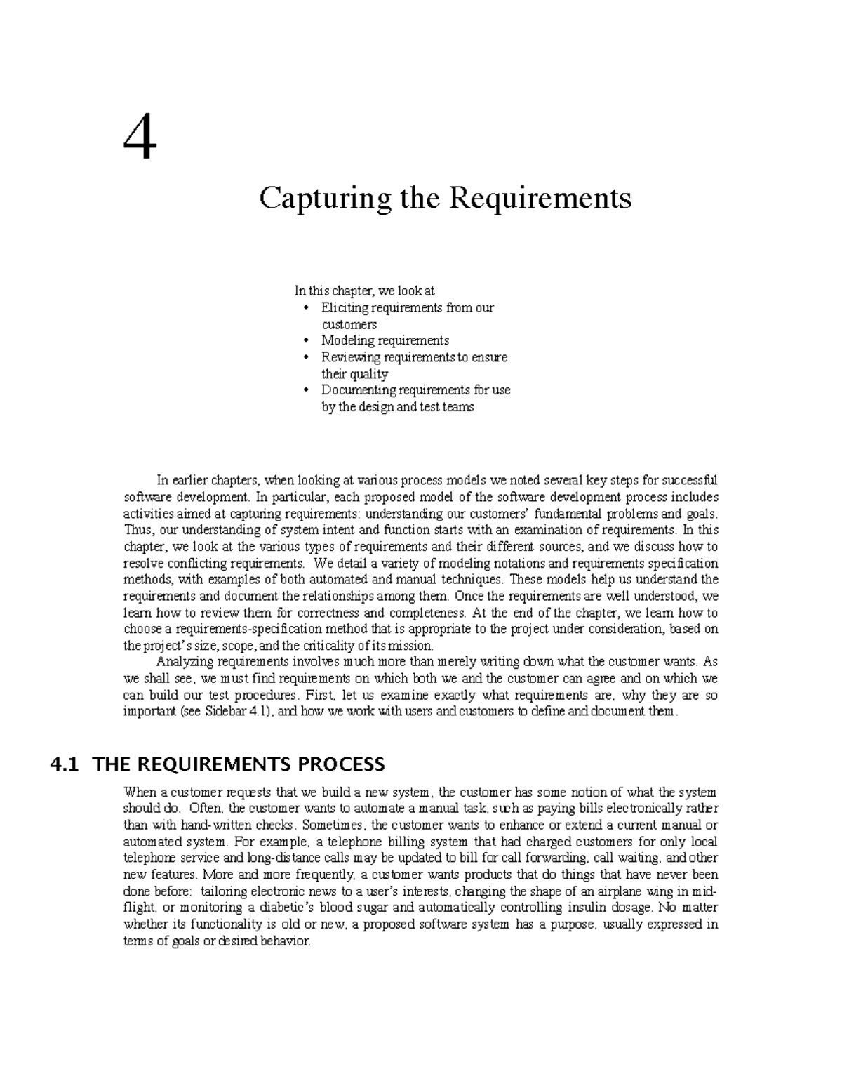 Requirements modeling - 4 Capturing the Requirements In this chapter ...