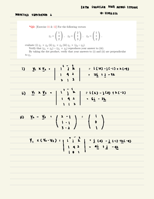 Exercisesheet 11 - Exercise sheet 11 The matrix of a linear transformation, Subspaces associated ...