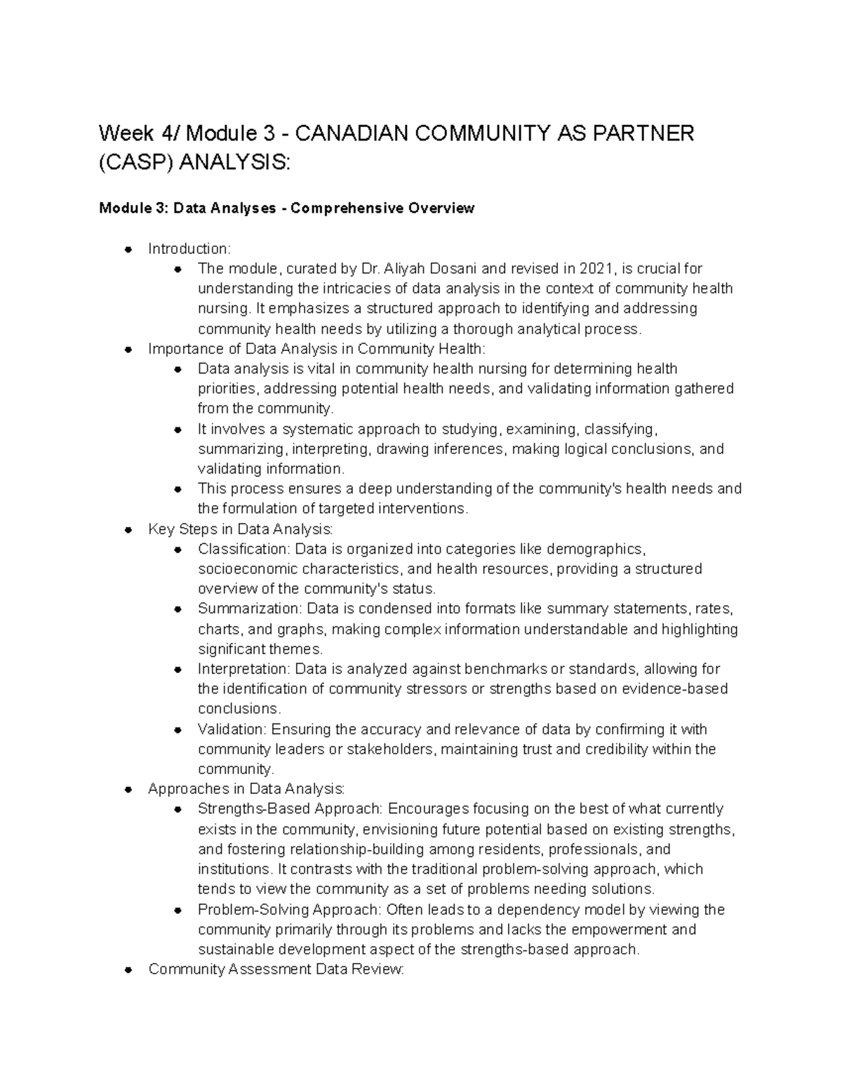Module 3 analysis - sd - Week 4/ Module 3 - CANADIAN COMMUNITY AS ...