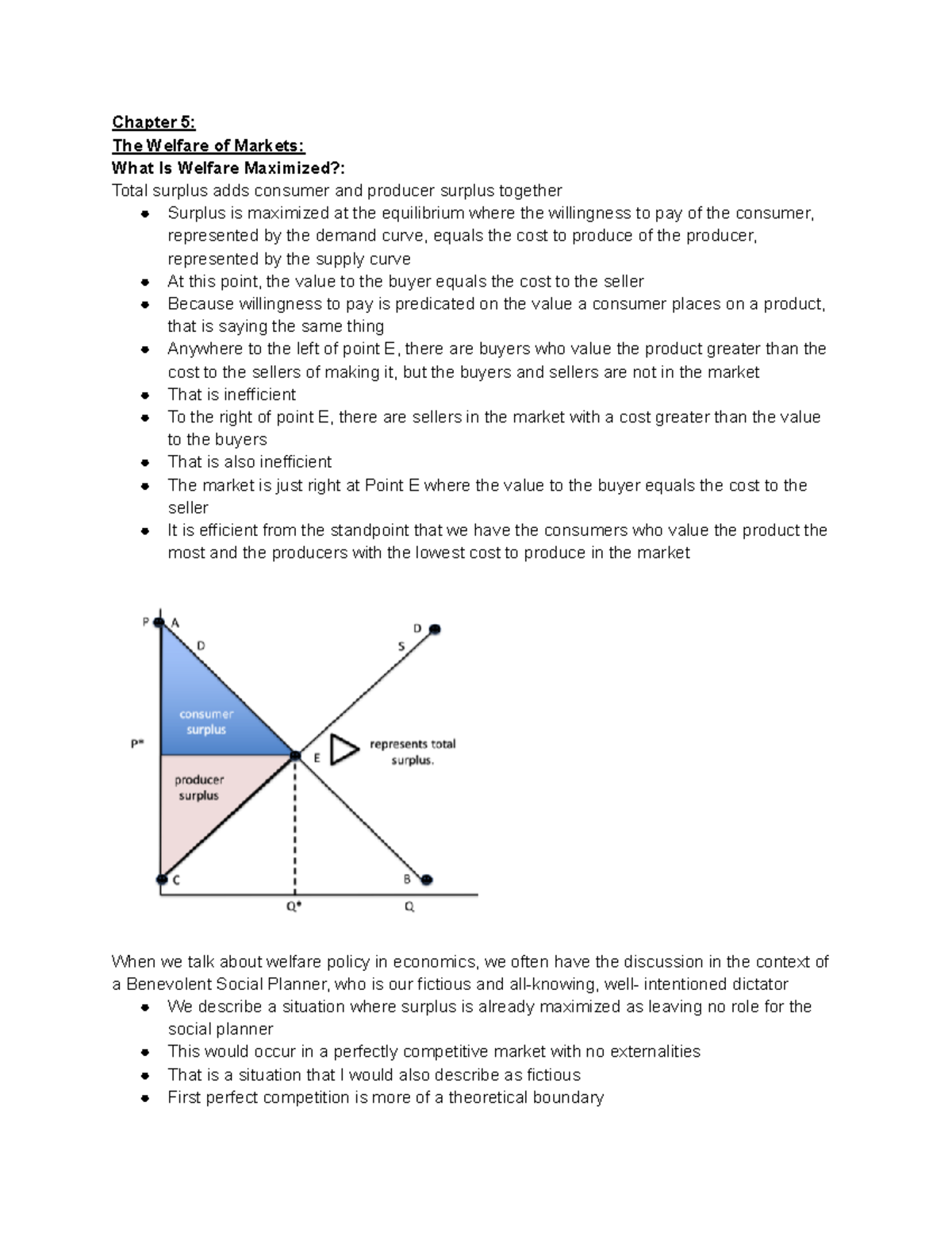 Microeconomics Chapter 5 The Welfare of Markets Part II - Chapter 5 ...