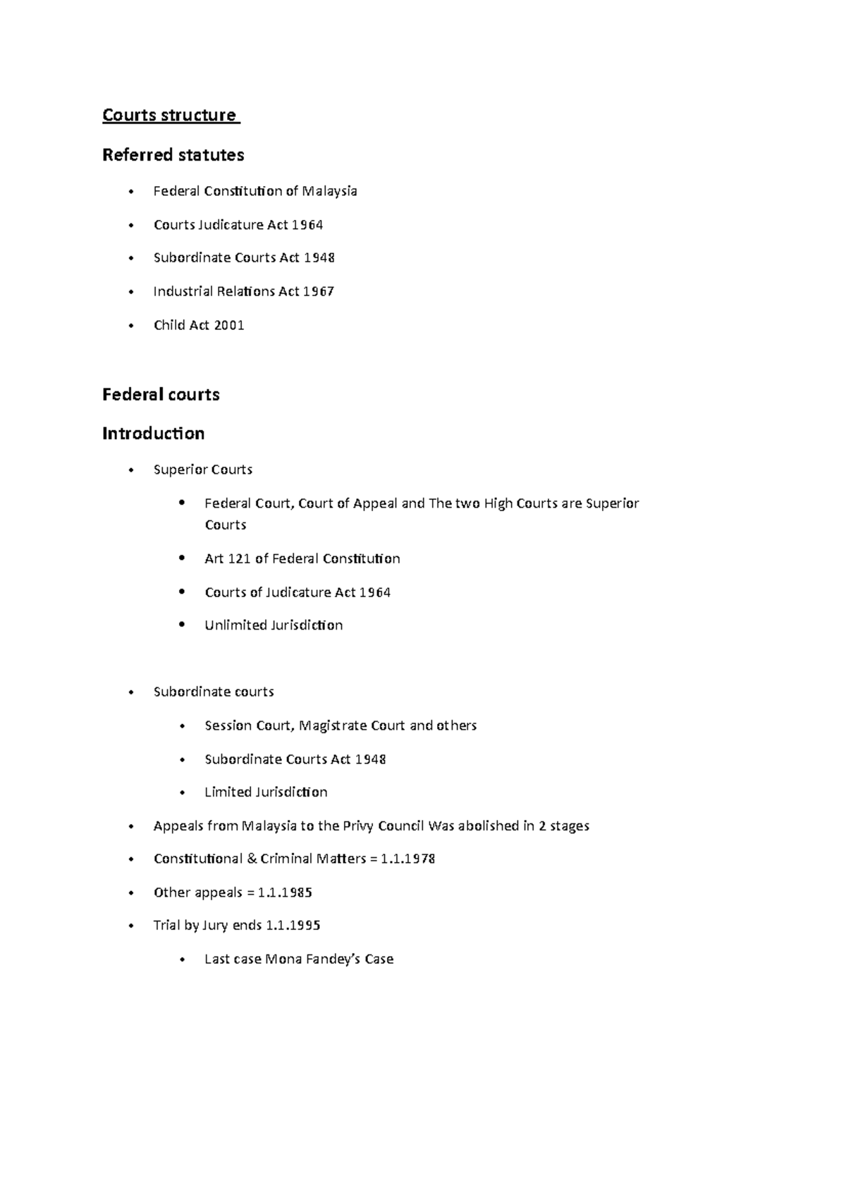 Mls Courts Structure Lecture Notes Converted Into Word Format For Easier Understanding And