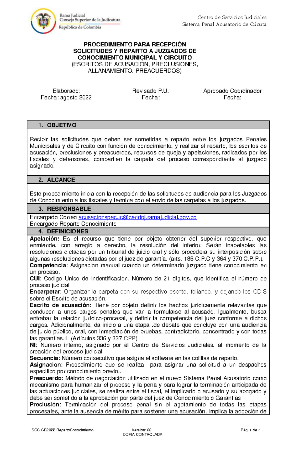 08Procedimiento Recepcion Solicitudes Reparto Conocimiento 2022 ...