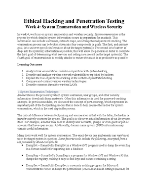 Ethical Hacking and Penetration Testing-Week 6 Notes - Through examples ...