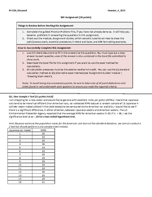 PSy 230 m4 Assignment - PSY 230 - ASU - Studocu