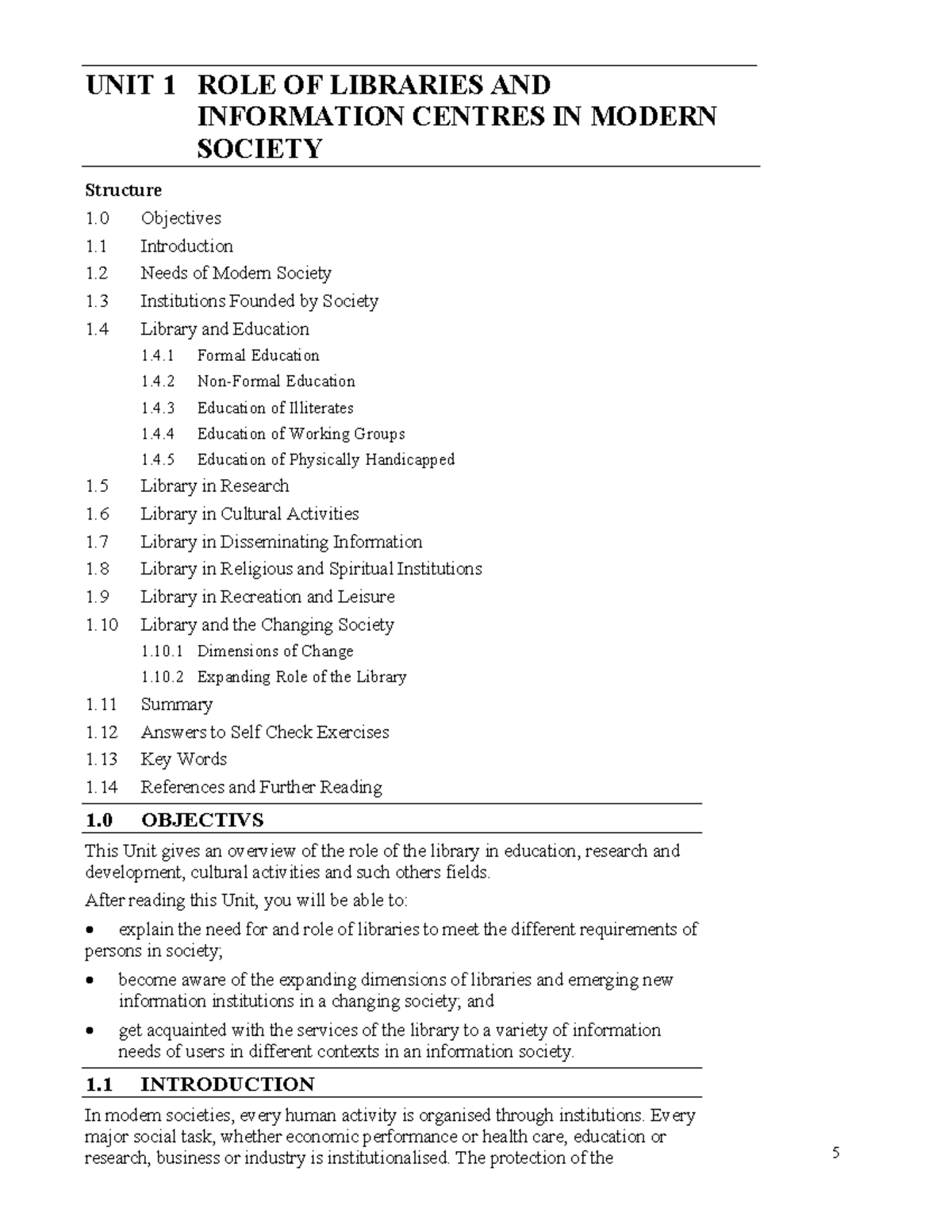Block-1 BLIS-01 Unit-1 - Role of Libraries and Information Centres in ...
