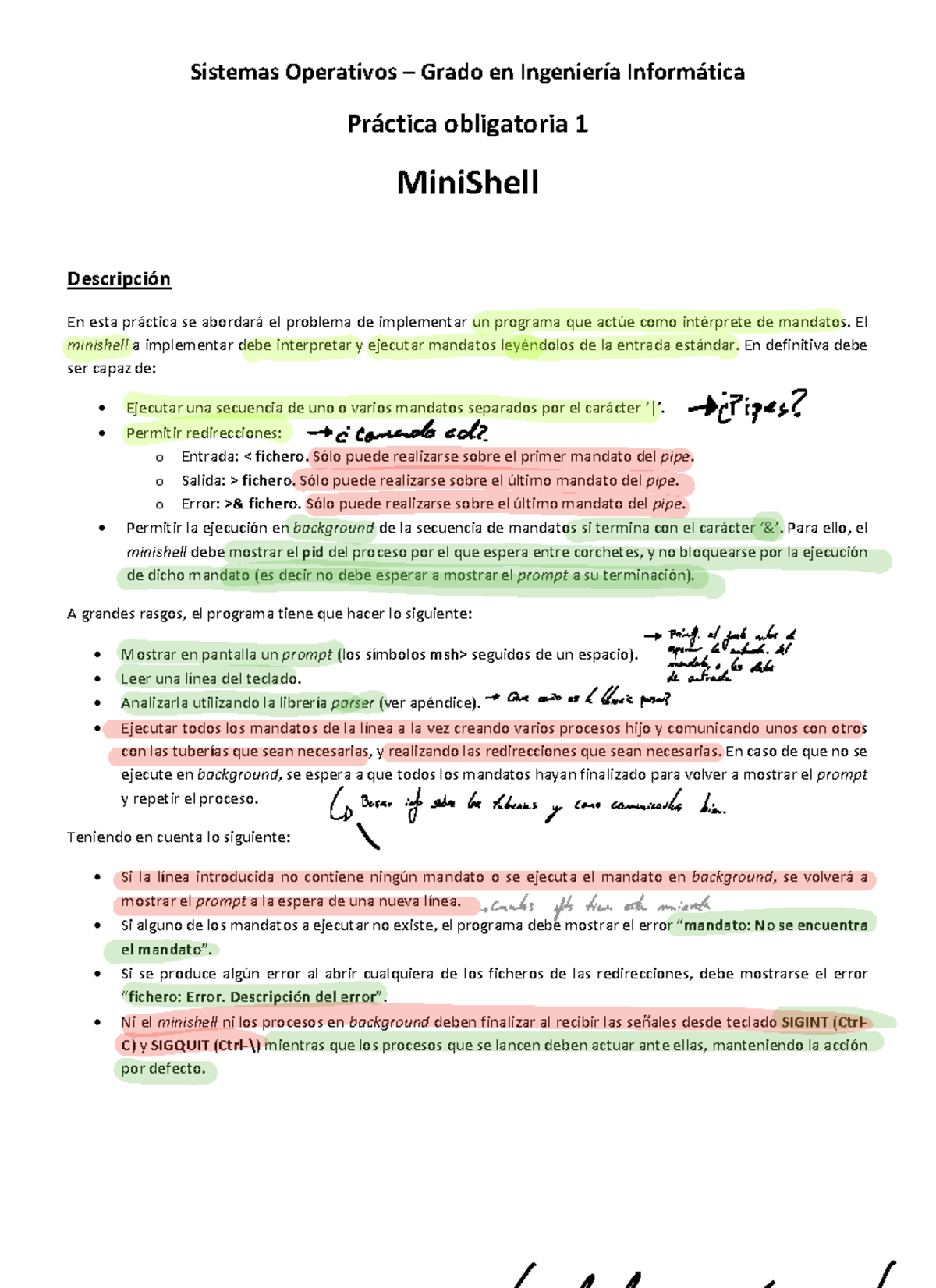 Practica 1minishell Warning Tt Undefined Function 32 Sistemas Operativos Grado En