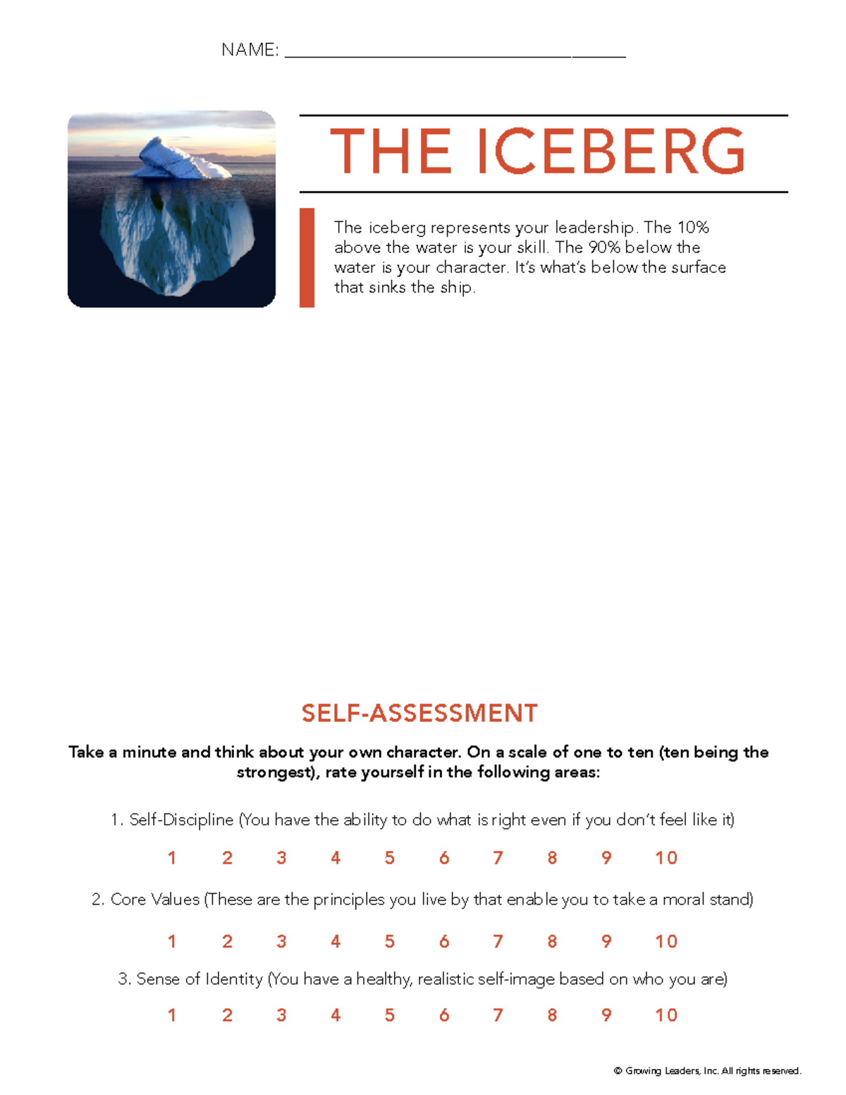 The Iceberg-1 - nbj - VIDEO NOTES No one wakes up in the morning and ...