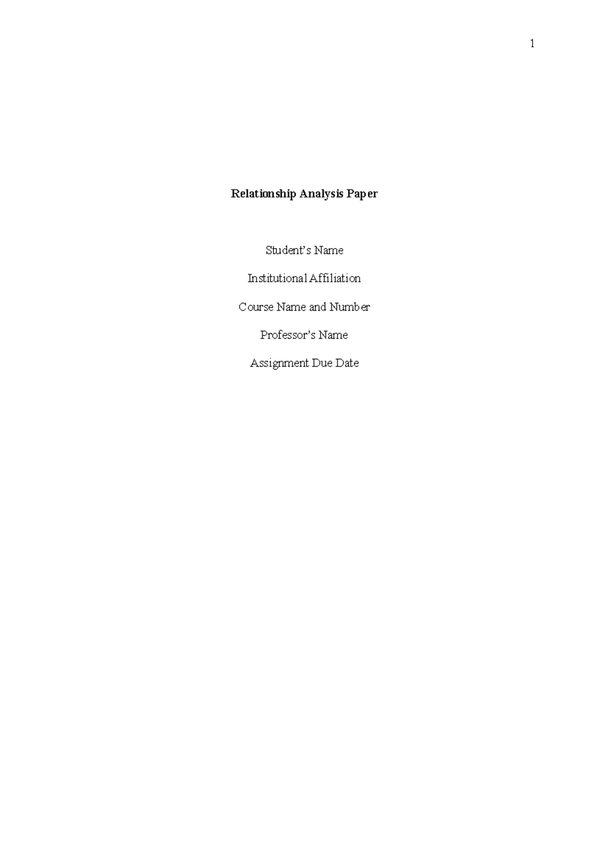 Relationship Analysis - Romantic relationships grow to a point that ...