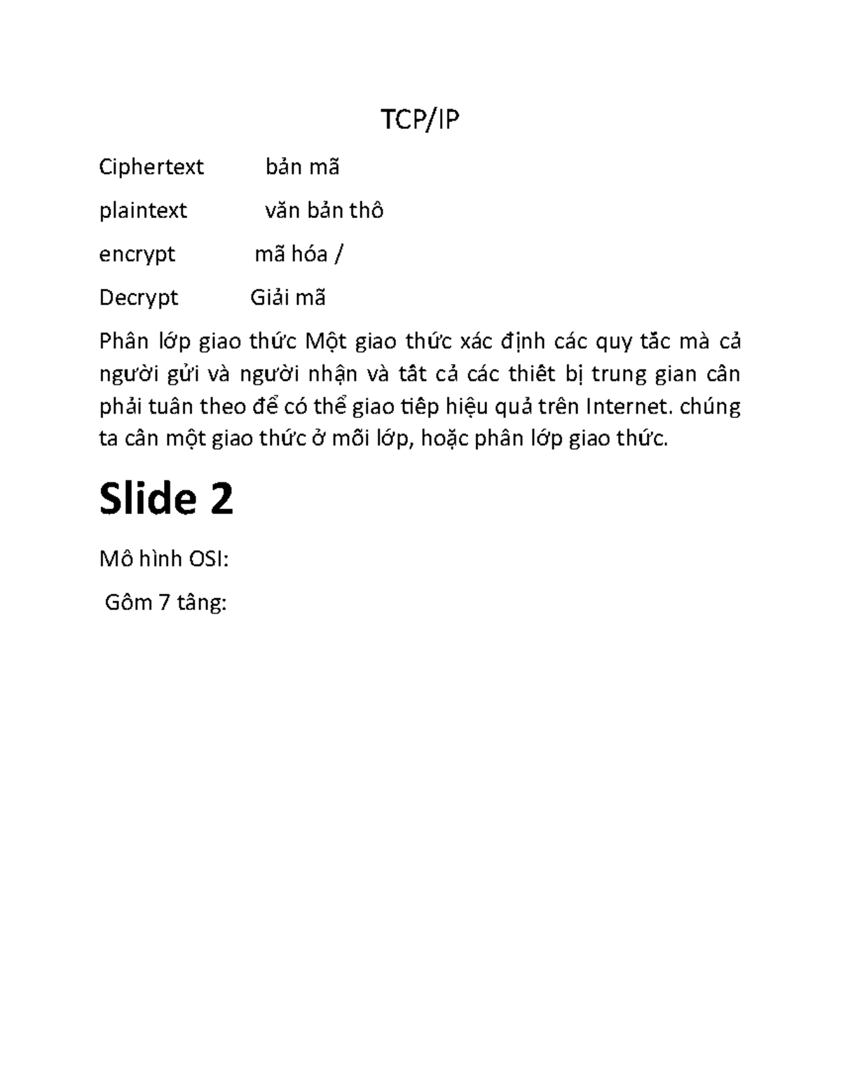 TCP - summary csi tcp/ip - TCP/IP Ciphertext b n mãả plaintext văn b n thôả encrypt mã hóa ...
