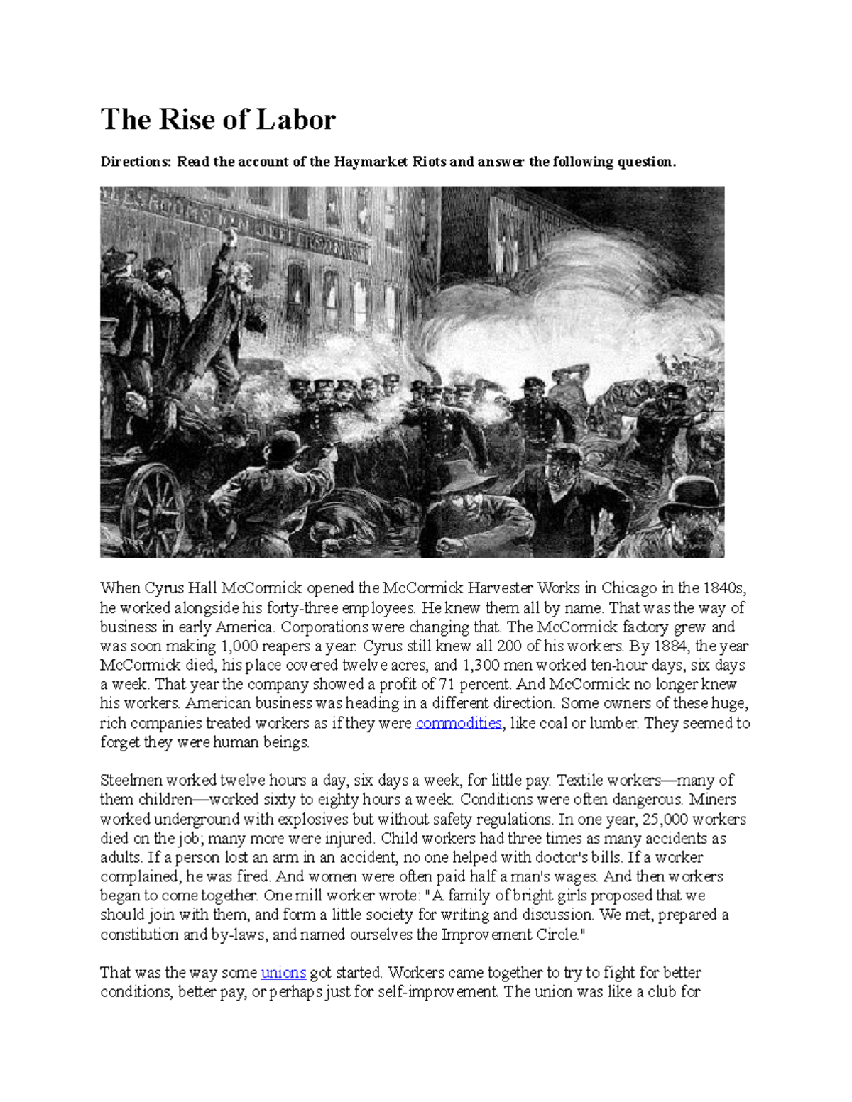 The Rise of Labor (2)-1 - n/a - The Rise of Labor Directions: Read the ...