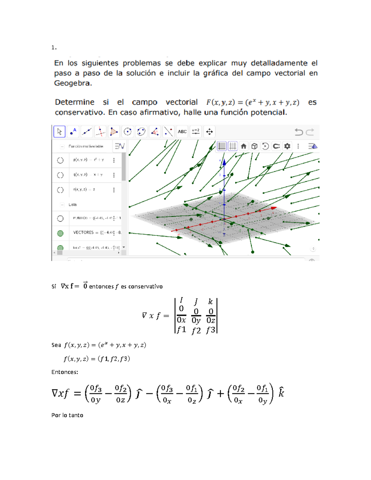 Ejercicios solución - apuntes calculo multivariado - 1. Si ∇x f = 0⃗ ...