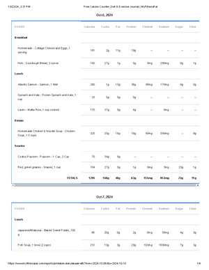 Aka Nutrition Project Part 1 - The DRI calculator suggested a daily ...
