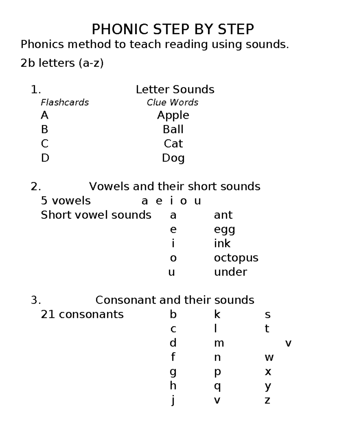 Phonic Sounds - this is for lecture notes yes - Phonics method to teach ...
