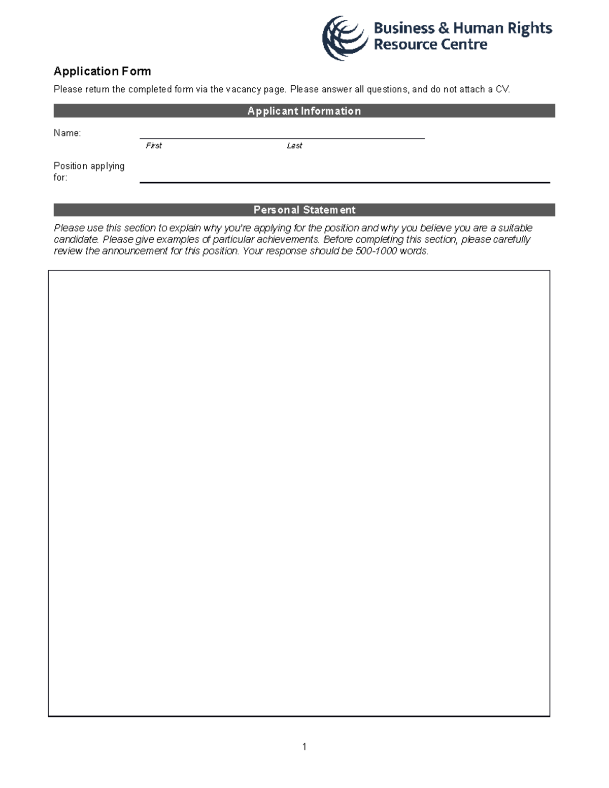 Application Form 2022 - Application Form Please return the completed ...