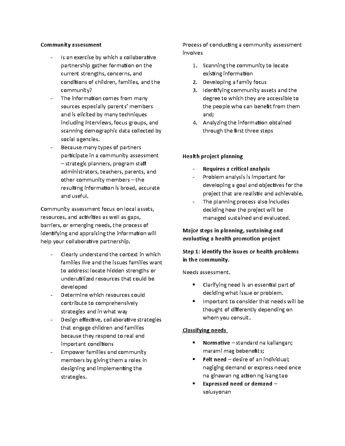 Week-8-cph - Lecture notes in Community and Public Health, together ...