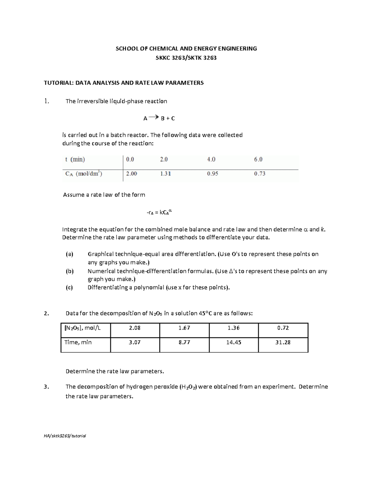 Tutorial Data Analysis HA sktk3263 tutorial SCHOOL OF CHEMICAL AND tutorial-data-analysis-ha-sktk3263-tutorial-school-of-chemical-and