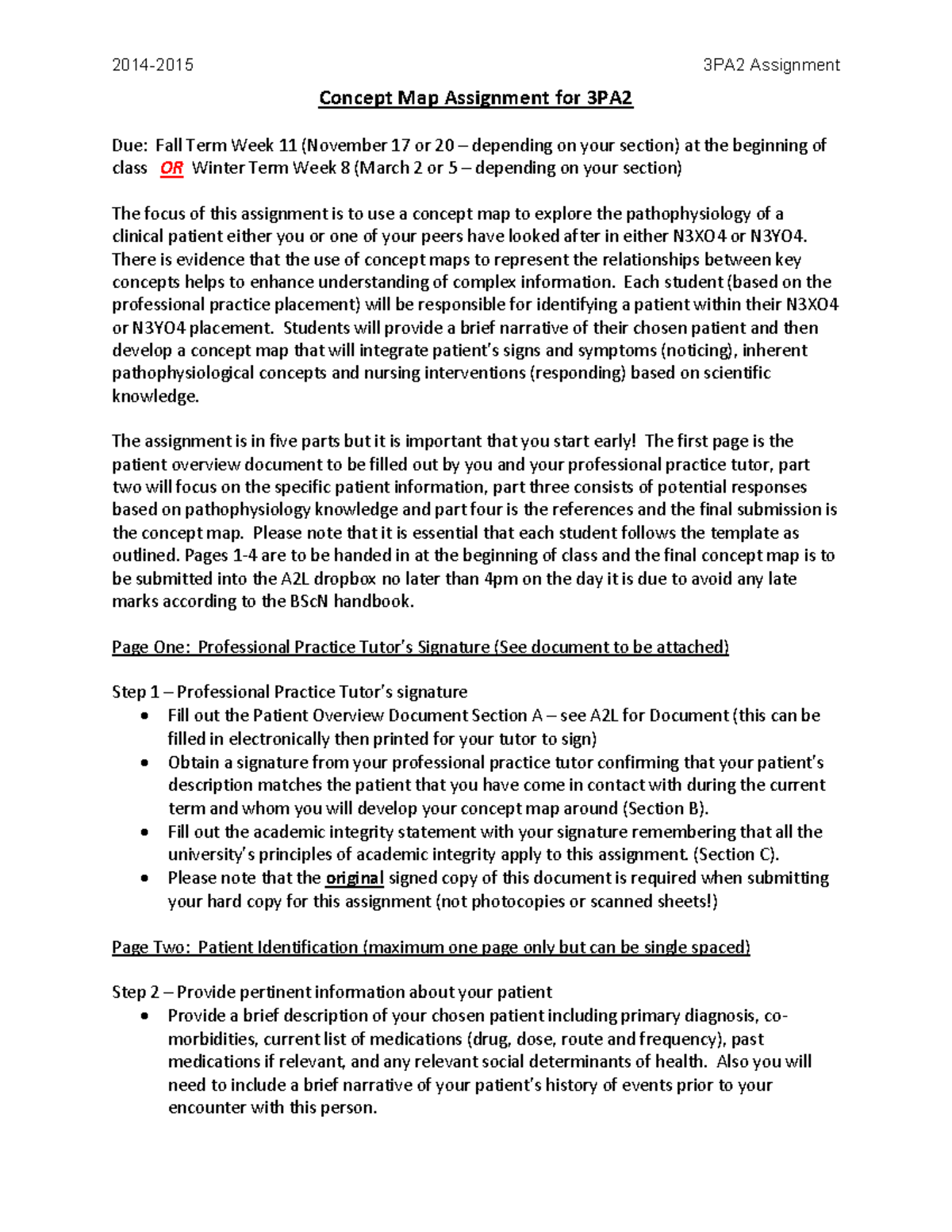 Seminar assignments - Concept Map Assignment - 2014-2015 3PA2 ...