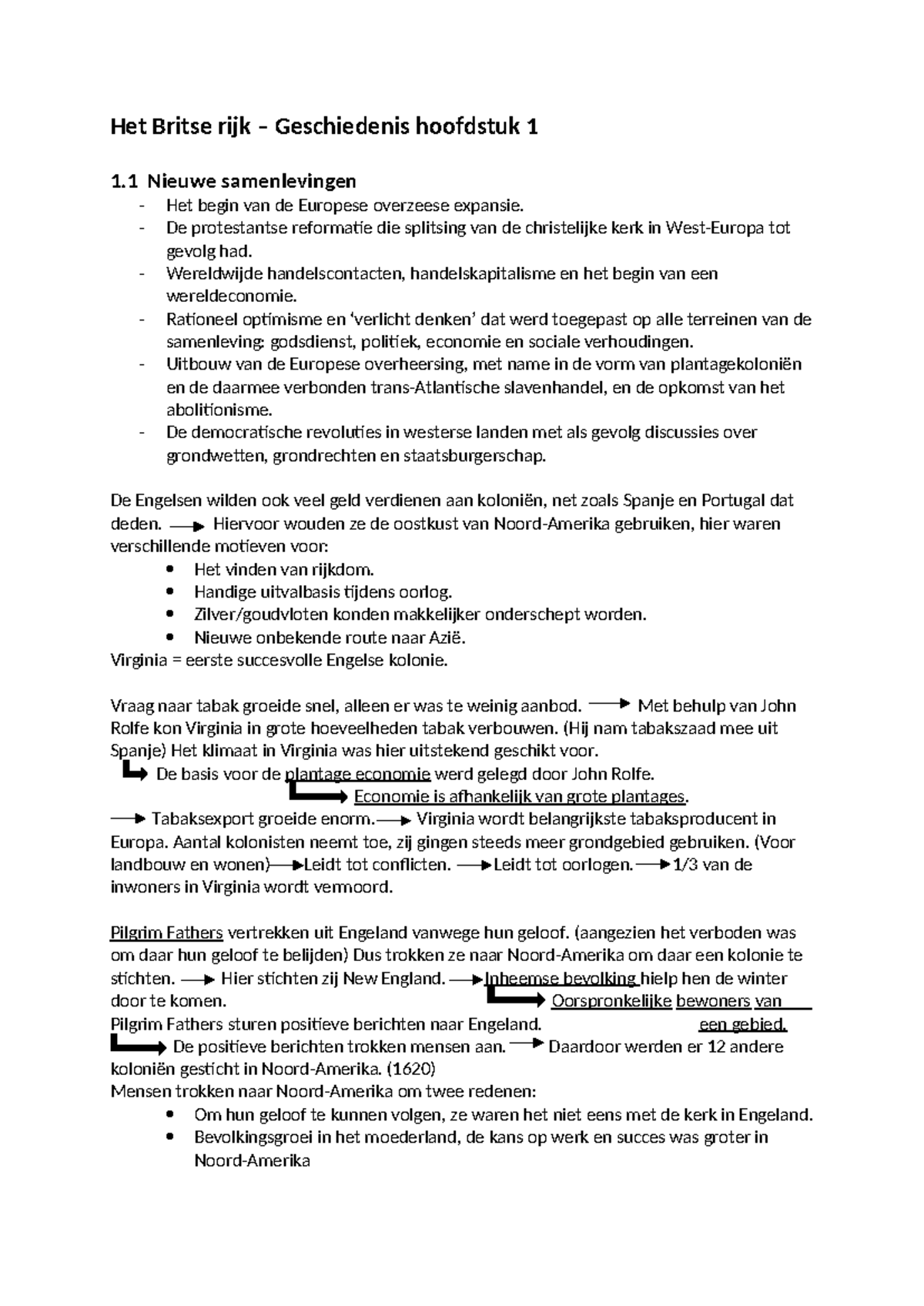 Het Britse rijk geschiedenis H1 - Het Britse rijk – Geschiedenis ...