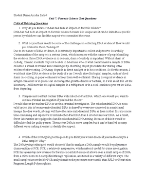 Forensic Science - Lecture notes 1-15 - Chapter 1- Intro to Forensic ...