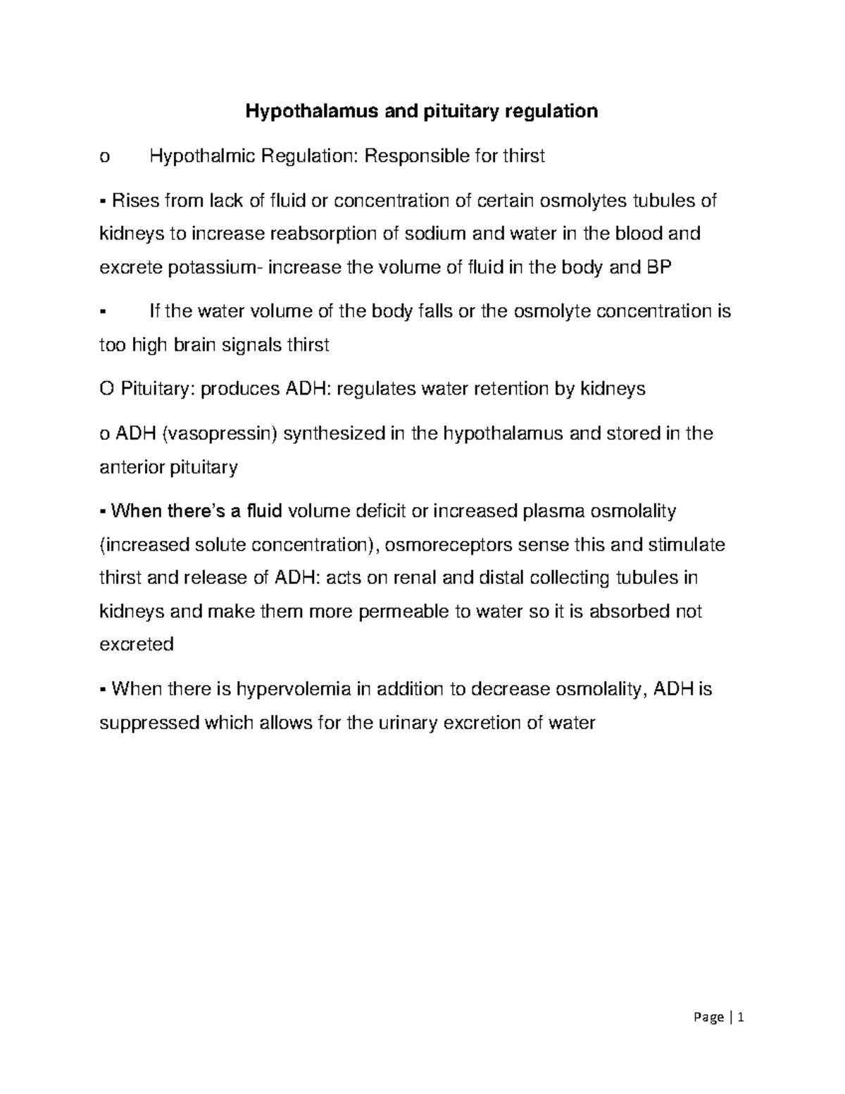 Hypothalamus and pituitary regulation - GI: PO intake accounts for most ...