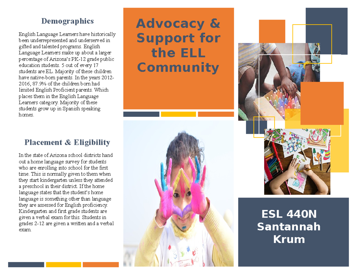 ESL 440N program eligibility - Demographics English Language Learners ...