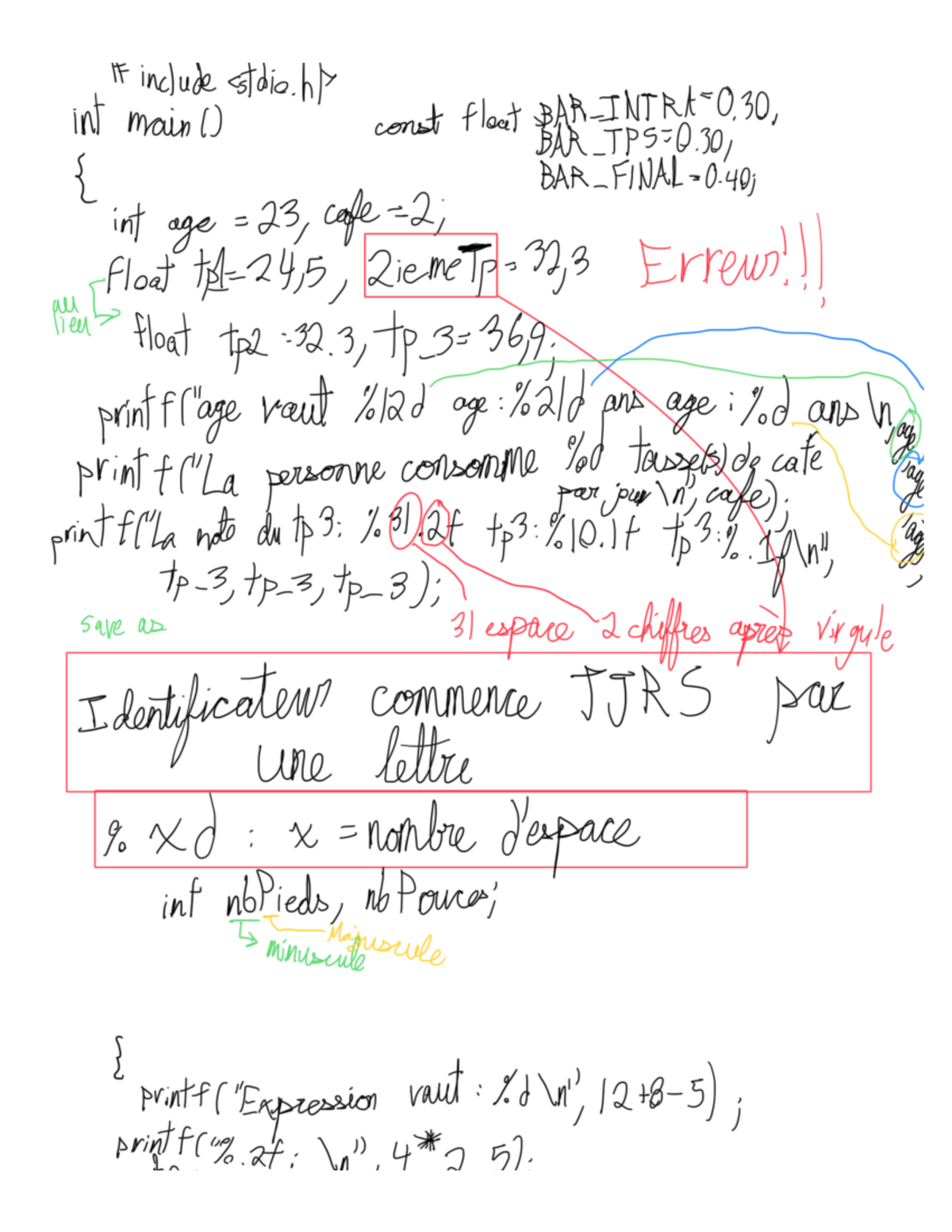 note de cours 2 - IF include stoid int main () const float int age 1 ...