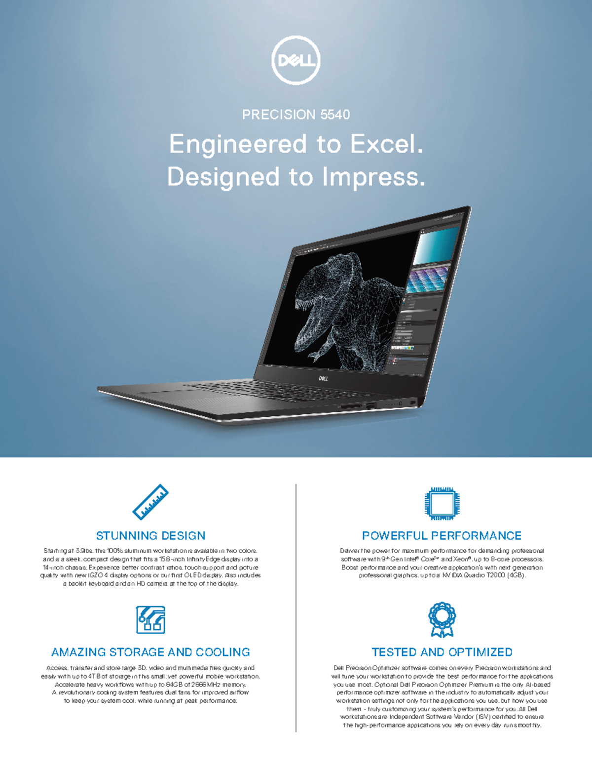 Precision 5540 Spec Sheet - STUNNING DESIGN Starting at 3, this 100% ...