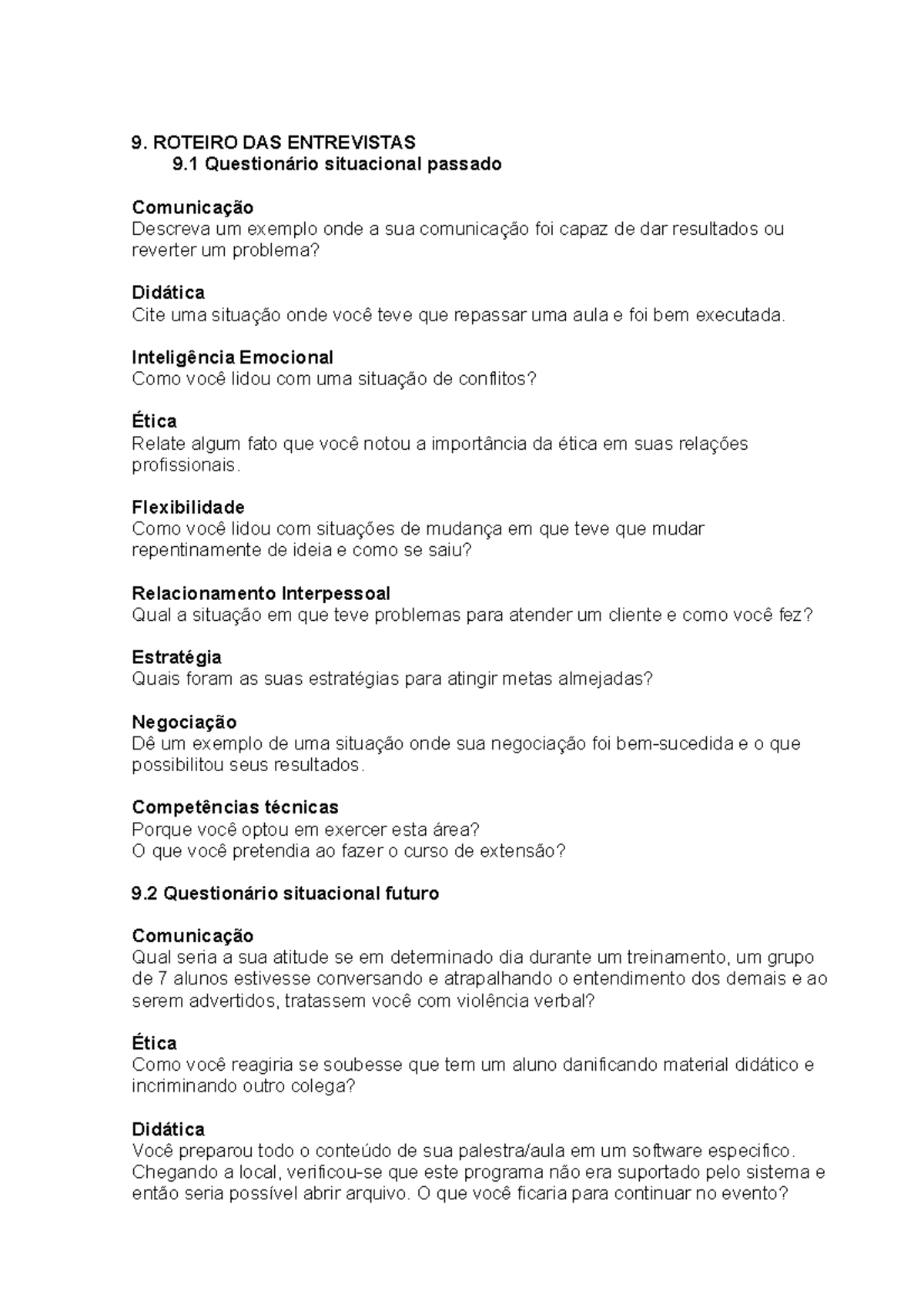 Entrevista perguntas - Resumo Tecnologia Em Gestão De Recursos Humanos ...