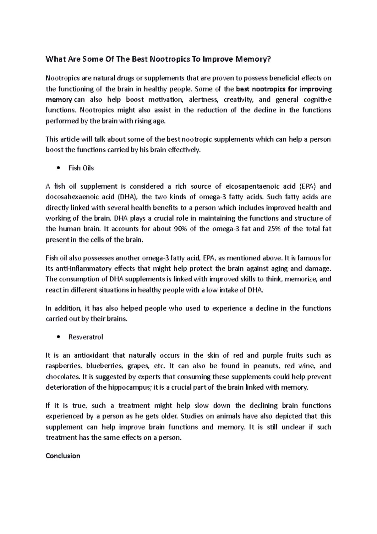 883 400 Best Nootropics for improving memory - What Are Some Of The ...