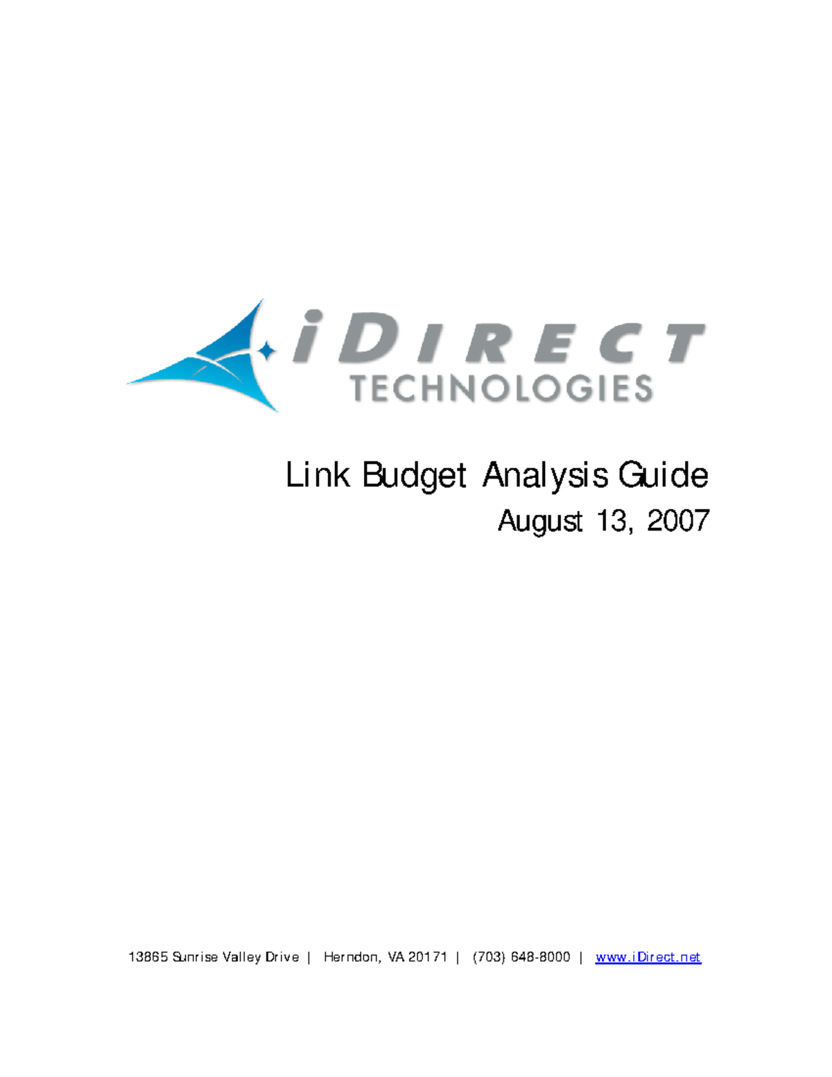 Link Budget Analysis - document - Link Budget Analysis Guide August 13 ...