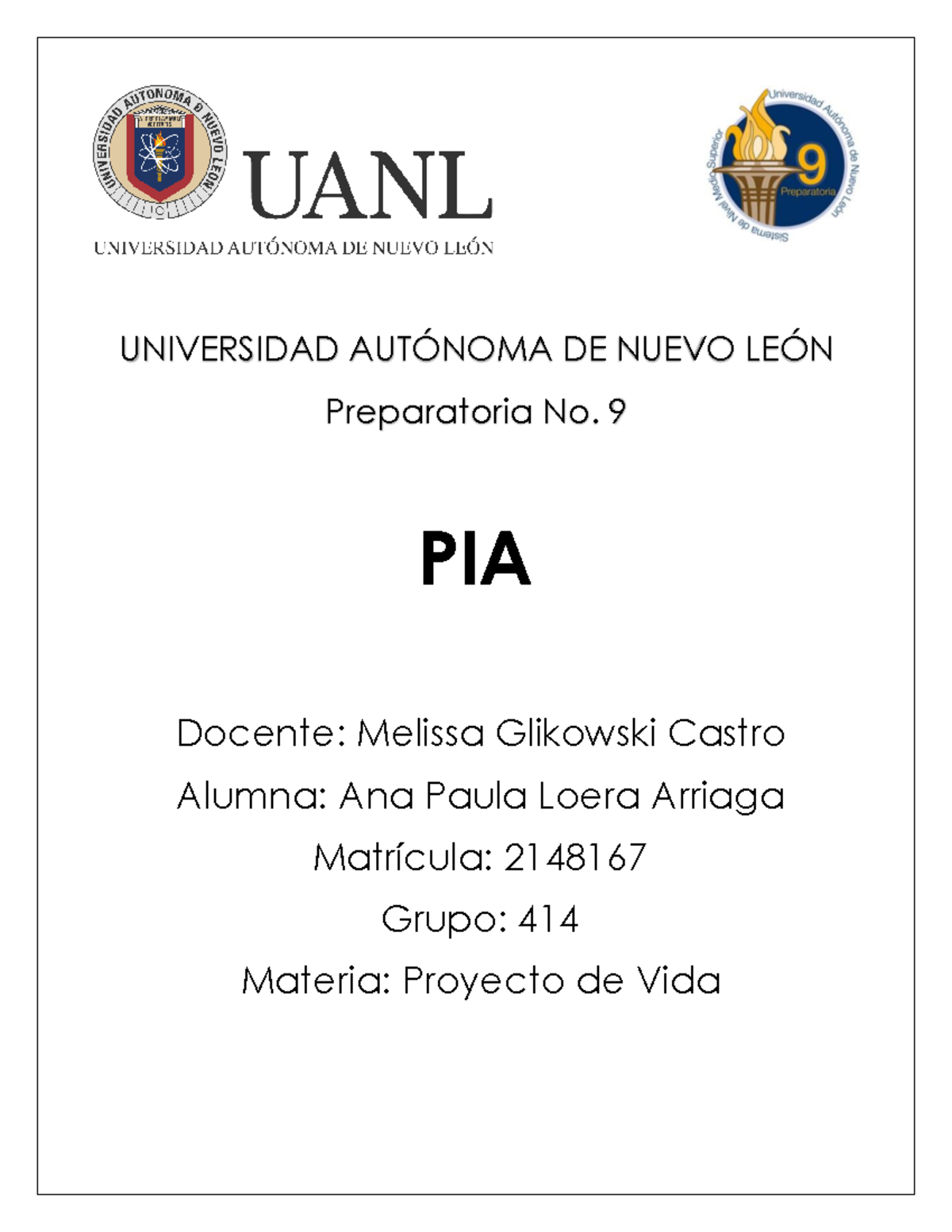 PIA Pro Vi - ahí lo tienes y ya - Docente: Melissa Glikowski Castro ...