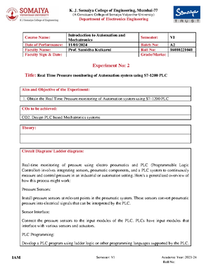 AICA expt 4 - IAM Exp4 DC Motor Control 16010221041 - (A Constituent ...