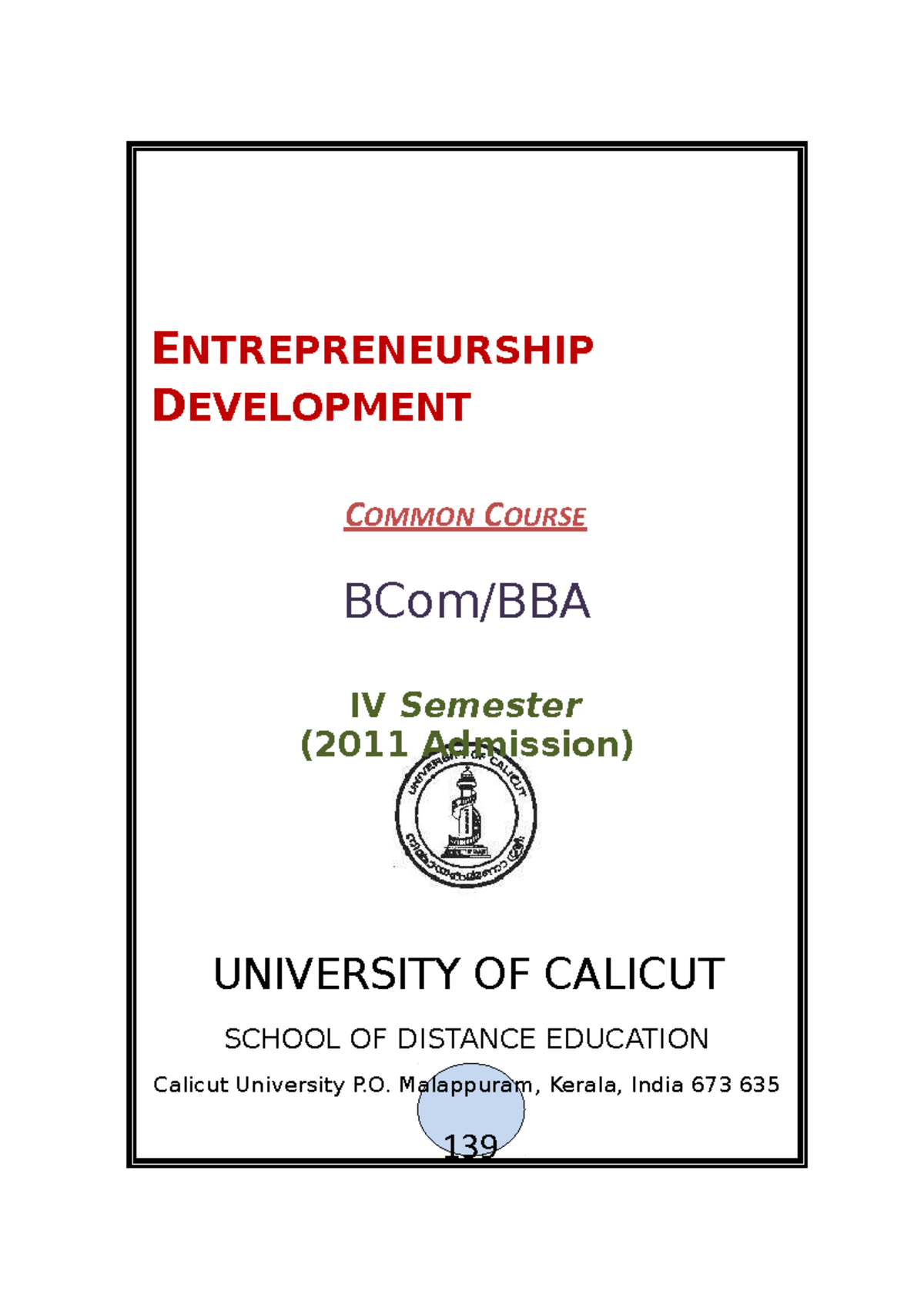 9 Extra Reading Materials - ENTREPRENEURSHIP DEVELOPMENT COMMON COURSE ...