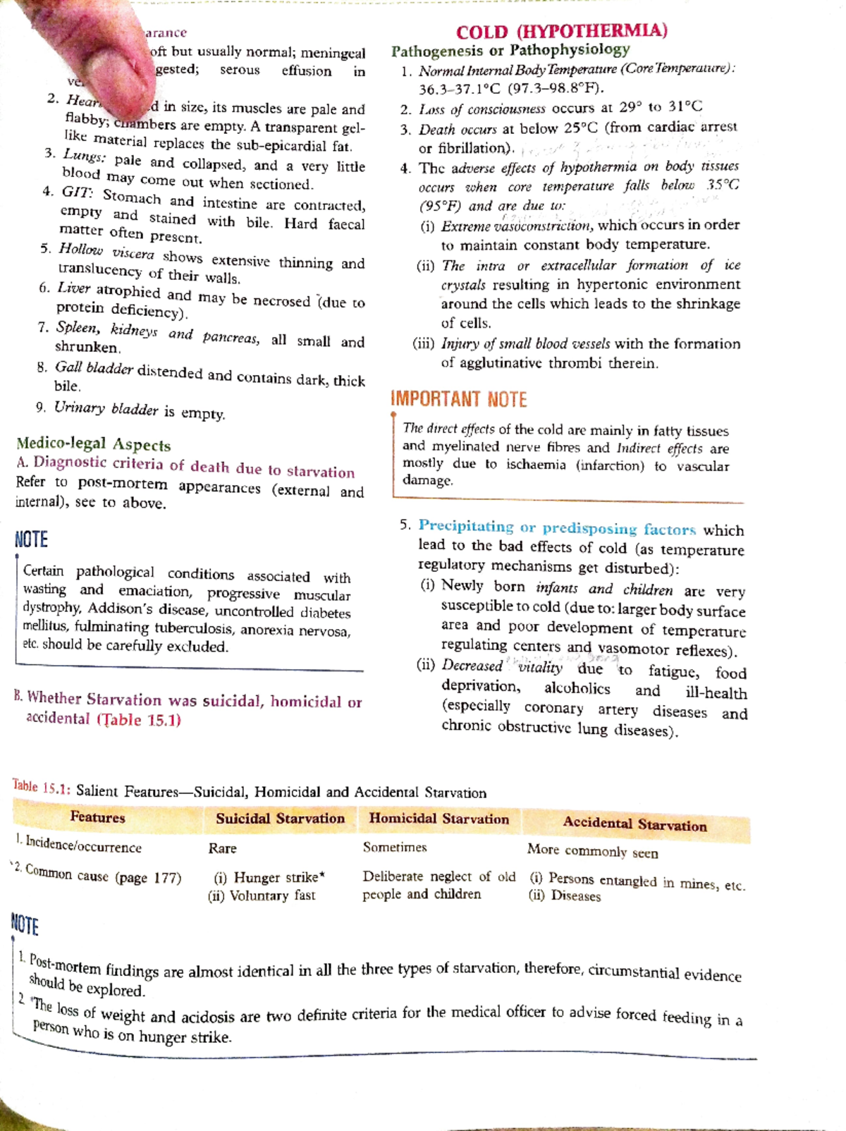 Hypothermia and Hyperthermia - arance oft but usually normal; meningeal ...