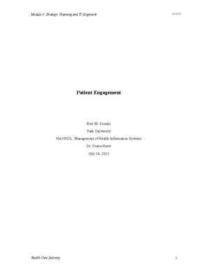 Unit 7 Application Assignment - Domko - Strategies for Implementing CPOE Keri M. Domko Park ...