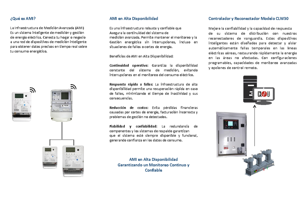 Triptico AMI - ¿Qué es AMI? La Infraestructura de Medición Avanzada ...