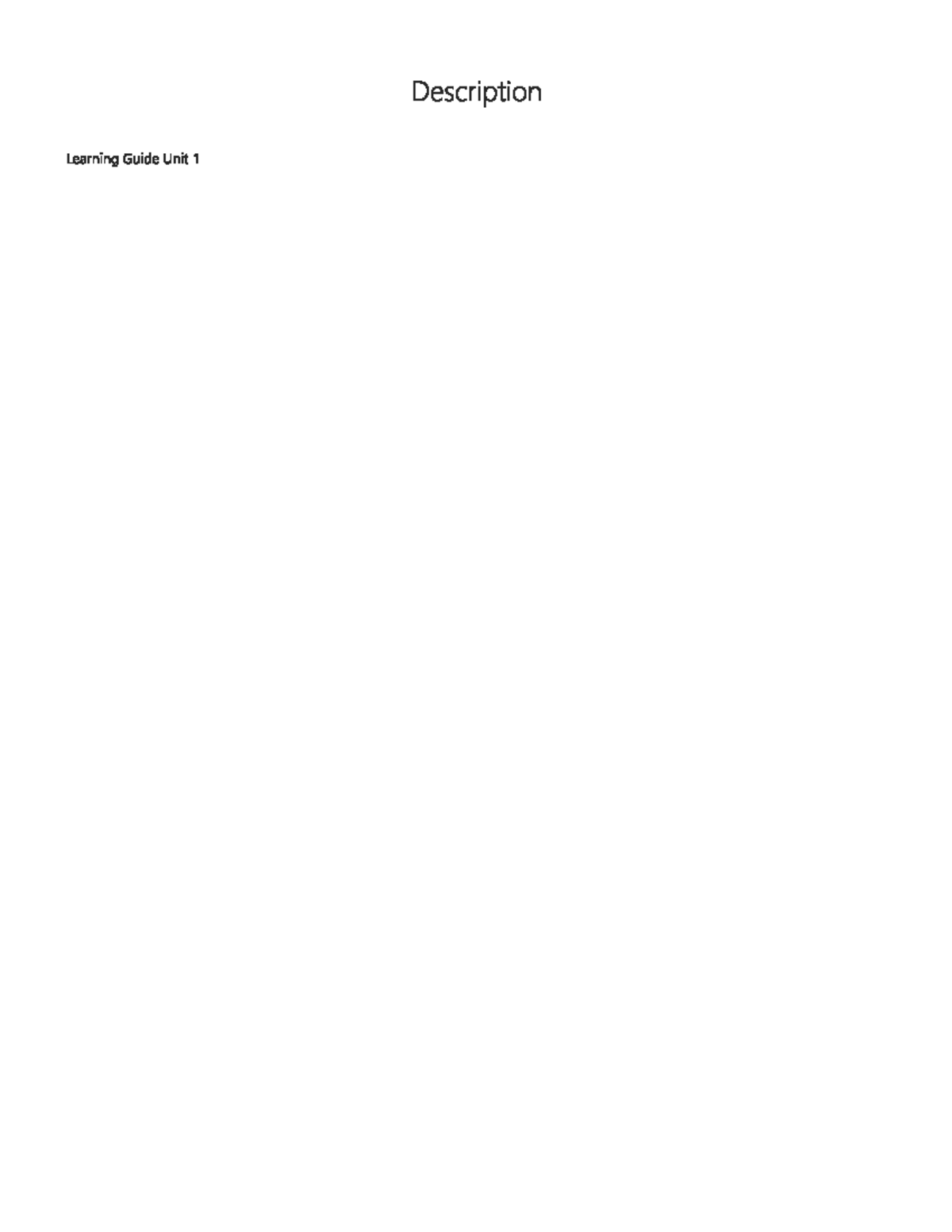 CS2203 Unit 1 - Learning Guide - Description Learning Guide Unit 1 Description Learning Guide ...