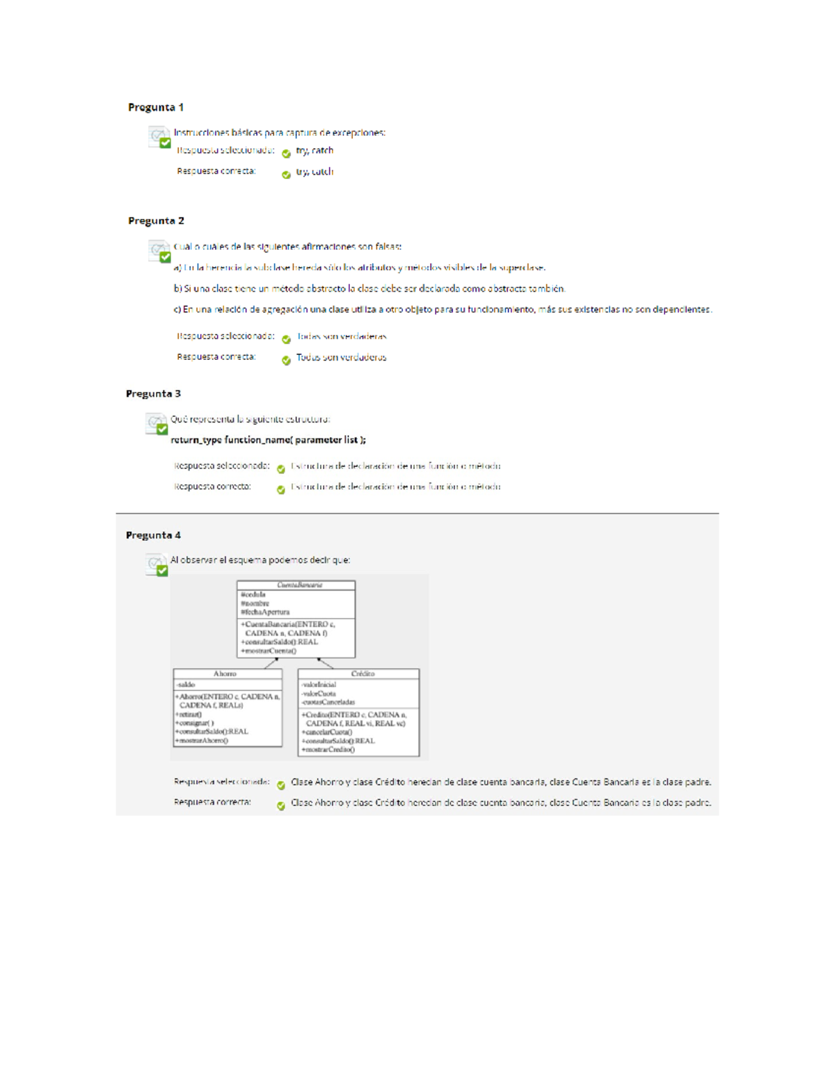 Examen programacion orientada a objetos actividad 10 - Pregunta 1 Instrucciones básicas para ...