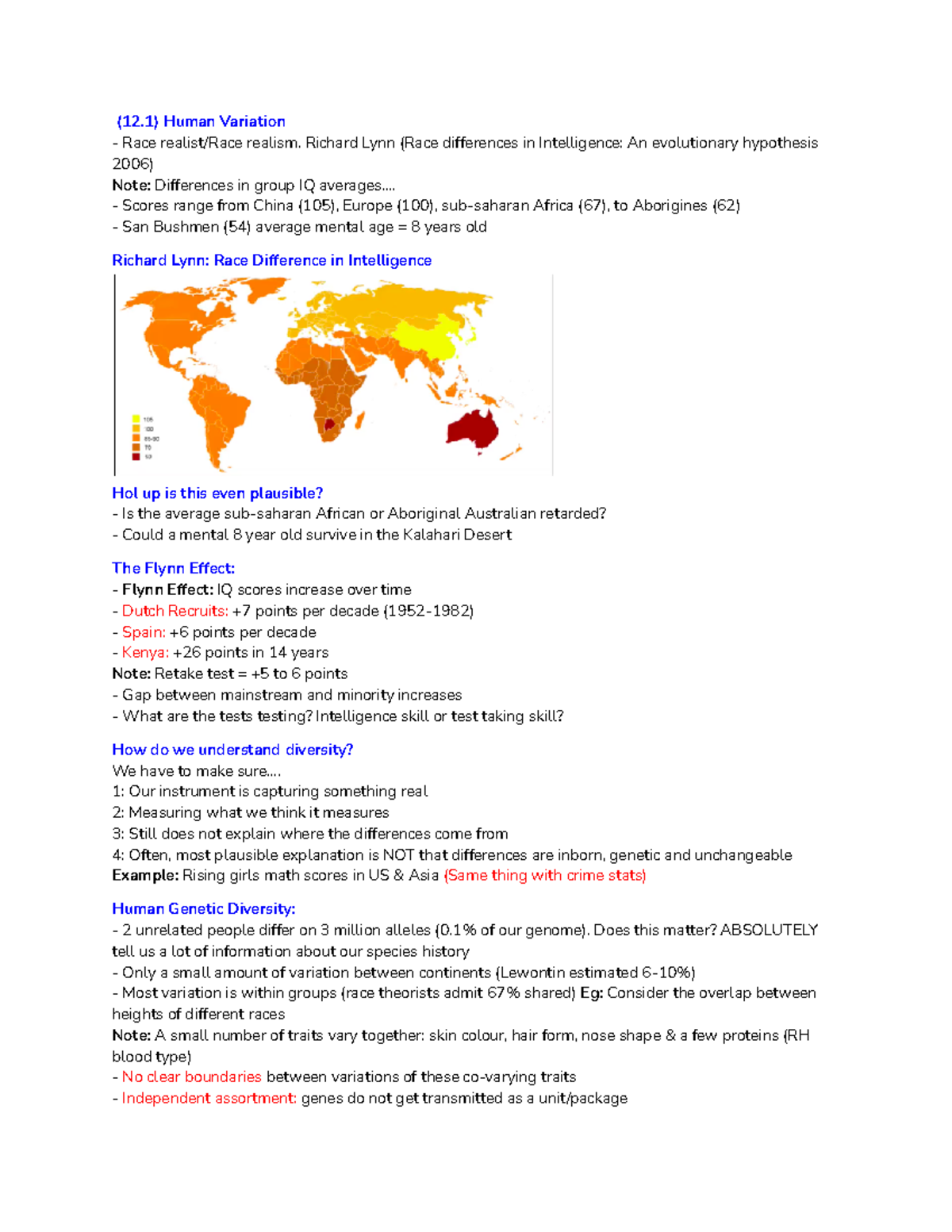 Week 12 Human Variation and Adaptation - (12) Human Variation Race ...