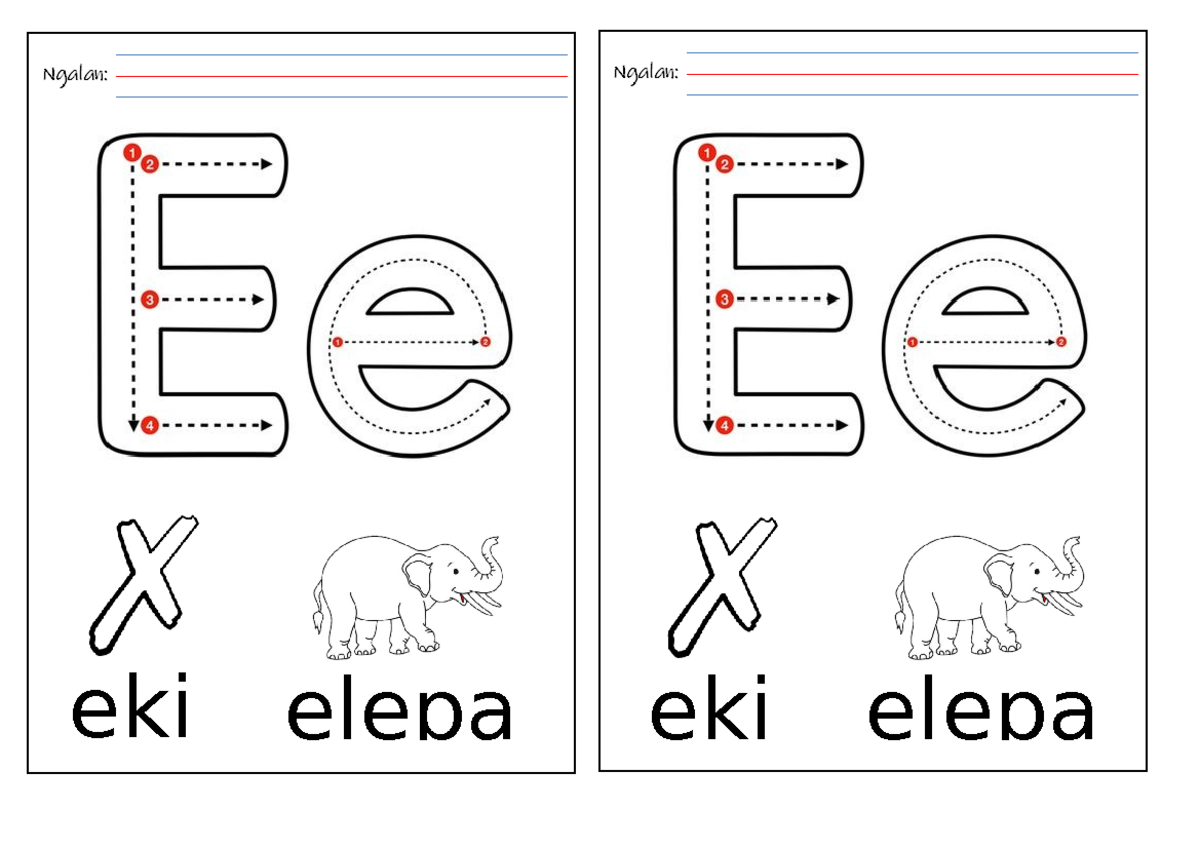 Letter Ee - For Kindergarten Worksheets - Elementary Education - eki ...