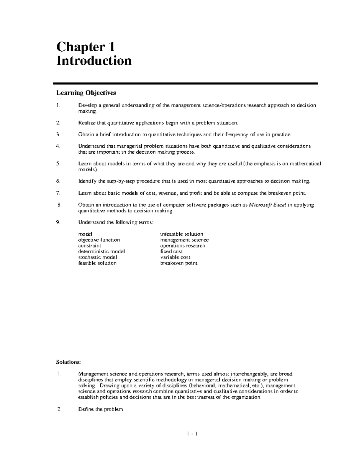 MS14E chapter 01 Final for tutorial seminar - OPIM101 - SMU - Studocu