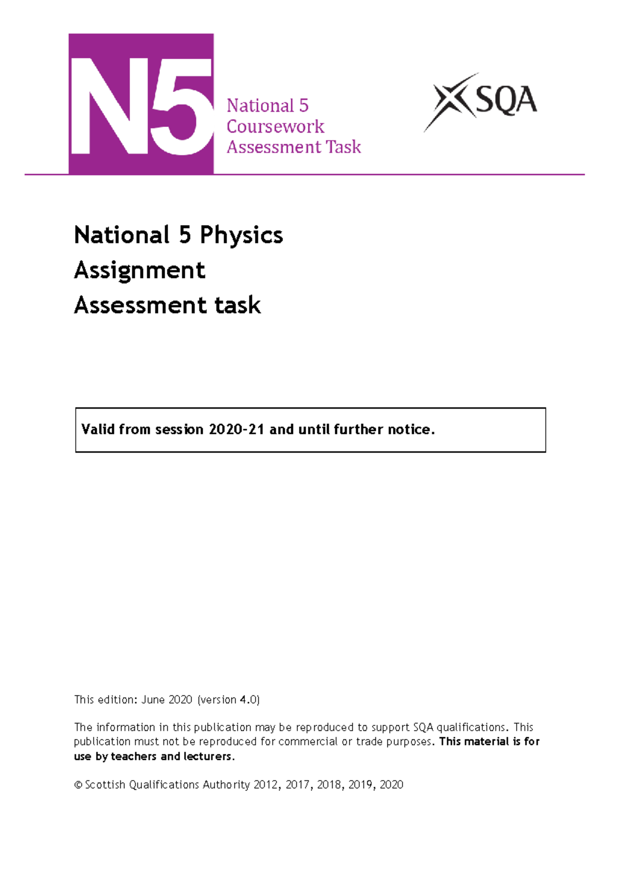 Physics N 5CAT - wrfm. qegk5kq qenfrnrhymiinhwm5ptr0tm - National 5 ...