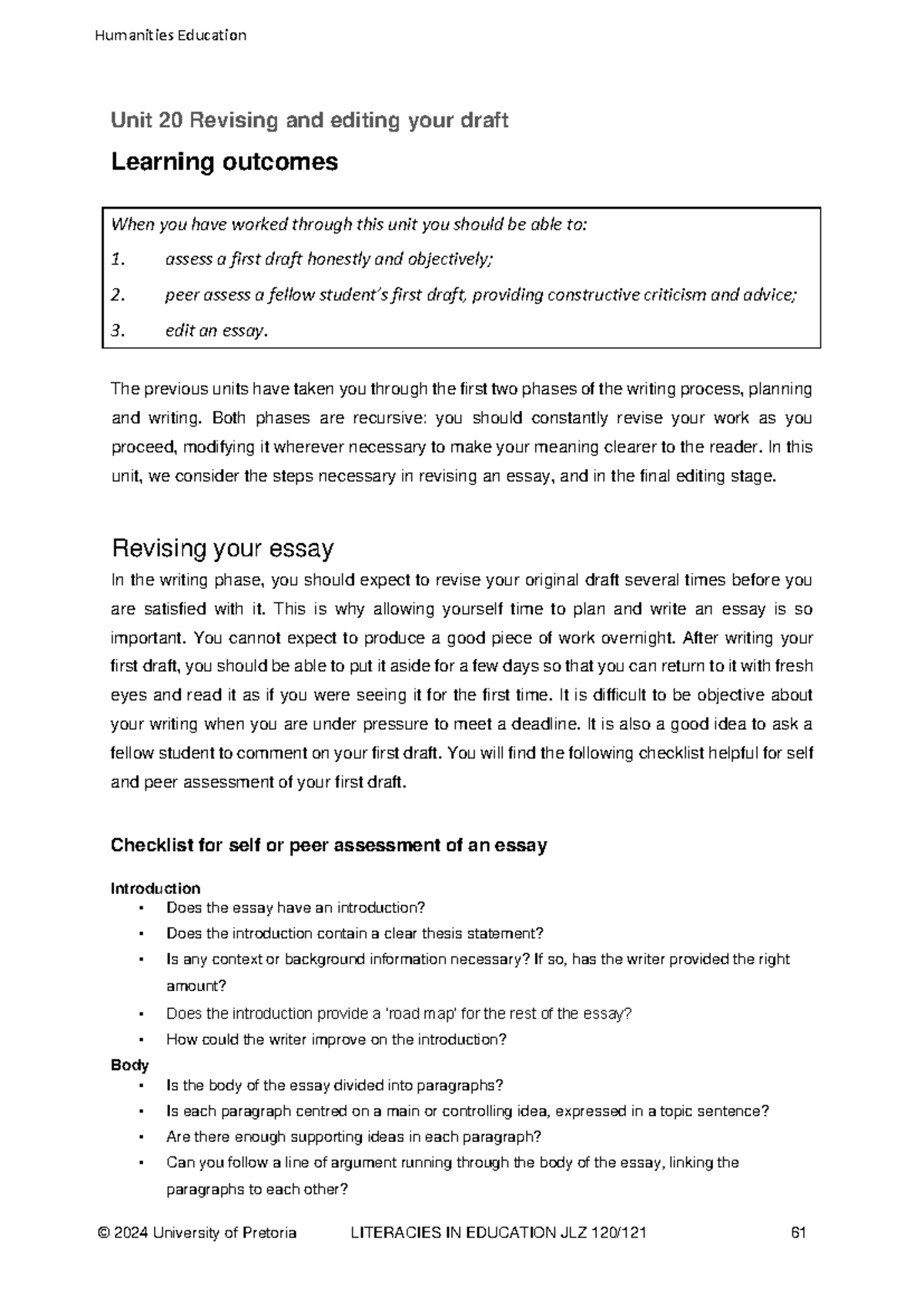 Merged JLZ04 - Compiled notes on the JLZ 121 Study guide. - Unit 20 ...