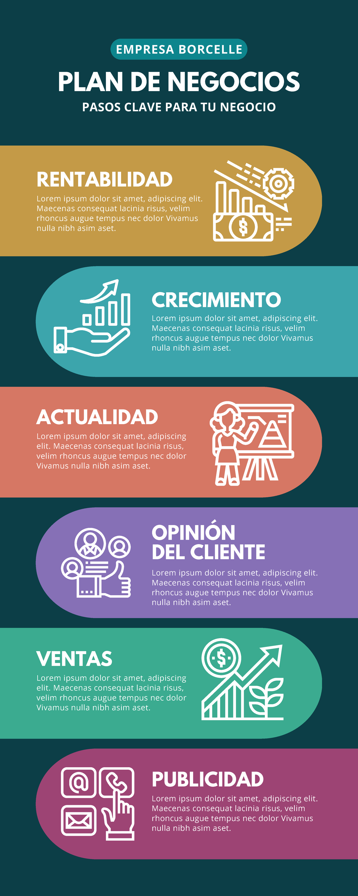 Infografía Plan de Negocio Profesional Multicolor - PLAN DE NEGOCIOS ...