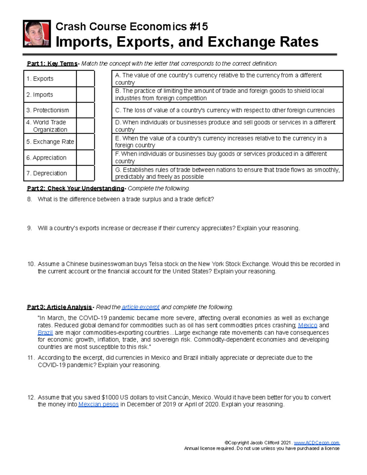 #15 Imports, Exports, and Exchange Rates - Crash Course Economics ...
