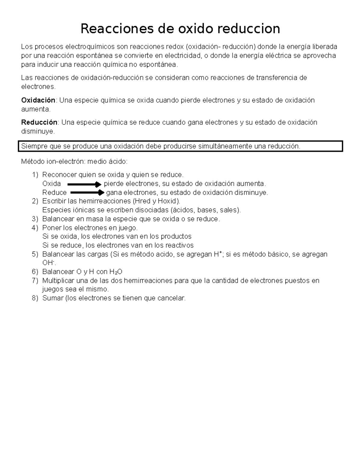 Reacciones de oxido reducción - Reacciones de oxido reduccion Los procesos electroquímicos son ...
